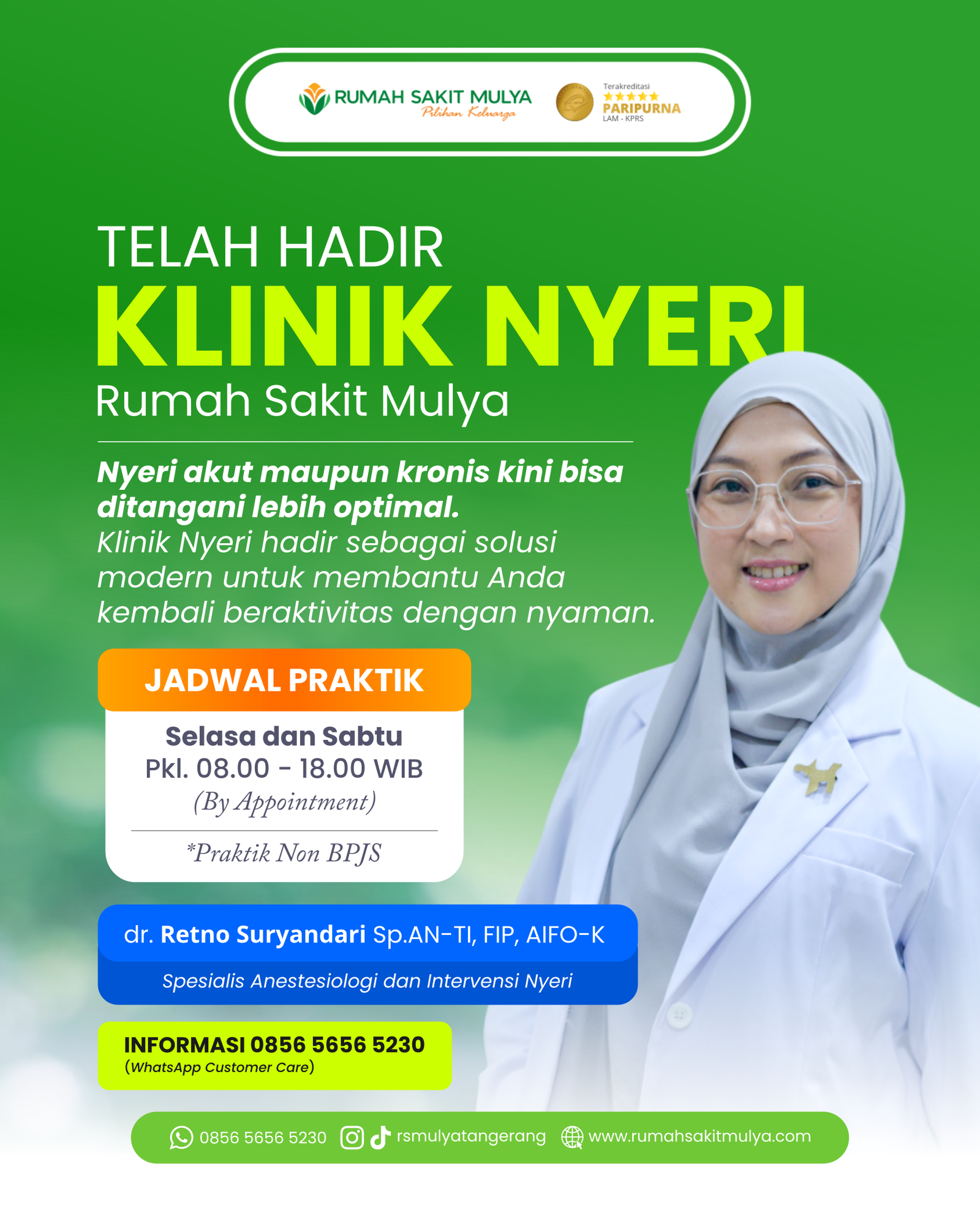 Klinik Nyeri Rumah Sakit Mulya: Solusi Tepat untuk Nyeri Akut dan Kronis